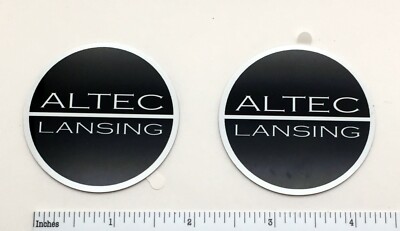 Altec Lansing Speaker Grill Badge Logo Emblem Round Pair Aluminum | eBay UK