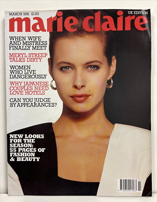 Marie Claire March 1991 Carole Bouquet UK Vintage fashion & Beauty ...