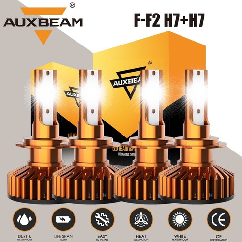 For Mercedes-Benz C250 C300 C350 4X AUXBEAM LED Headlight High & Low ...