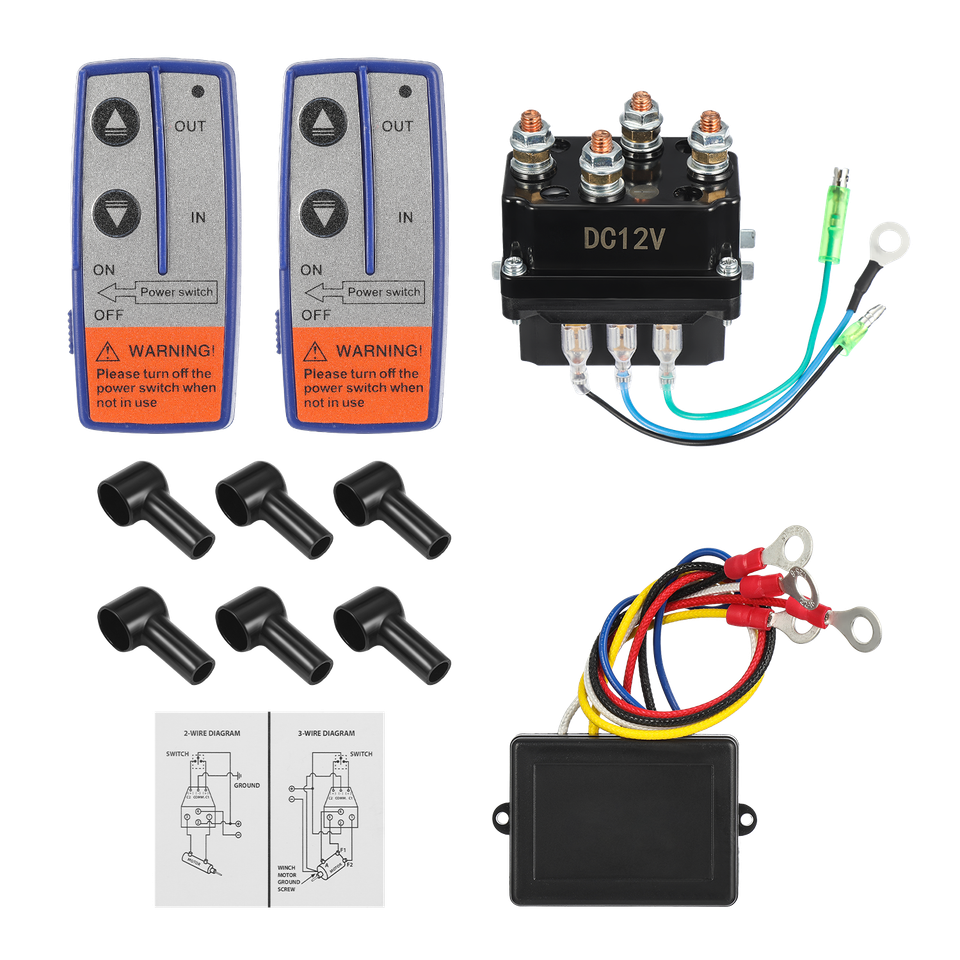 12V/500A Winch Solenoid Relay Contactor + Wireless Remote Control for ...