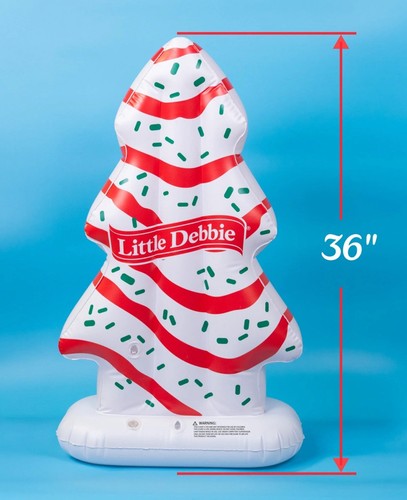 Little Debbie White/Red 3 Foot Christmas Tree Cake Inflatable Blow Up ...