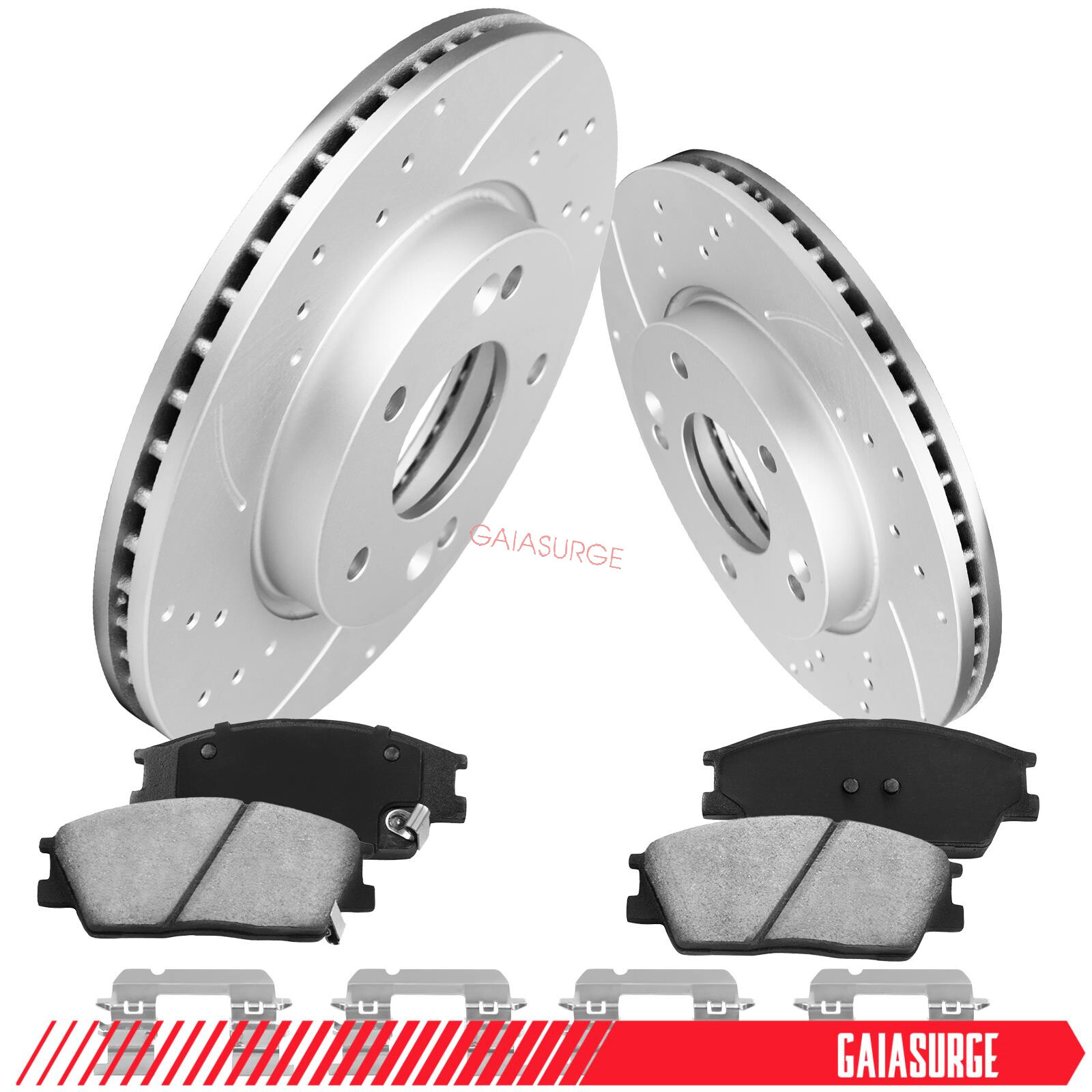 Front Disc Rotors Ceramic Brake Pads Kit for Hyundai Venue Kia Soul 1 ...