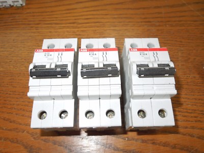 3- ABB E76126 S 272 K 10A 2p 415V / 277/480V Din Rail Mount Breaker ...