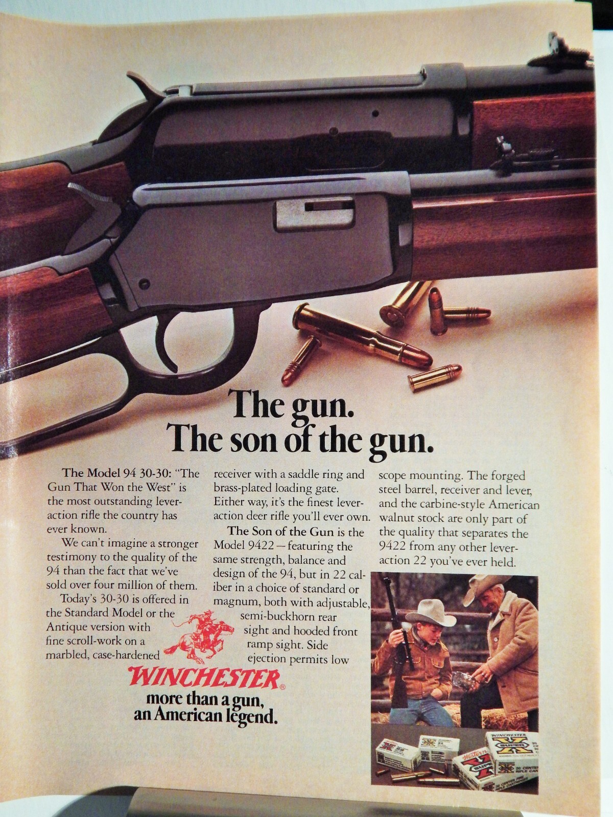 WINCHESTER 94 30-30 RIFLE FIREARM ORIGINAL VTG 1970S ADVERTISEMENT | eBay