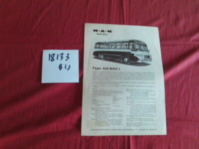 N° 18133 bis / MAN diesel type 420 HOC 1 / prospectus français 1957 ...