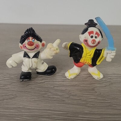 Vintage 1981 Mego Clown Around Saturday Night & Samurai Clown PVC ...