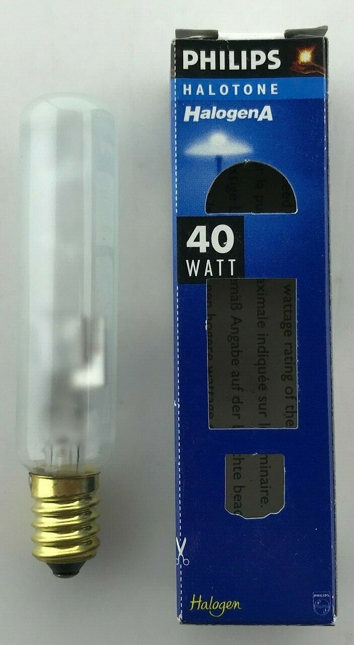 2 X Philips Tubular HALOGENA 40w 40 Watt Ses / E14 Halogen a Halotone ...