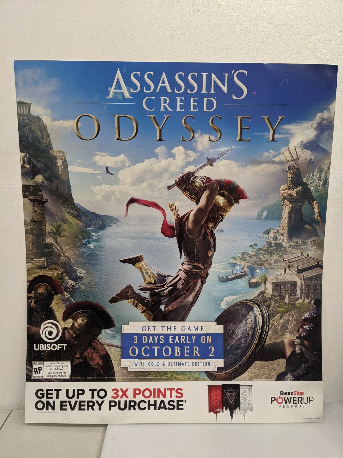 Rare GameStop Thick In-Store Promo Display Poster assassin's Creed ...