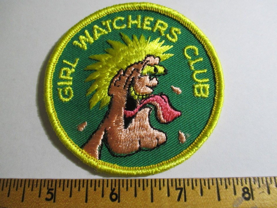 Girl Watches Club Patch Sex Nudity Romance Love Vintage NOS 1970's | eBay