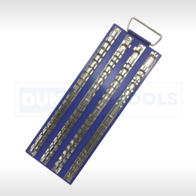 Socket Rail Tray holds 80 sockets 1/4" 3/8" 1/2" drive clips Tool ...