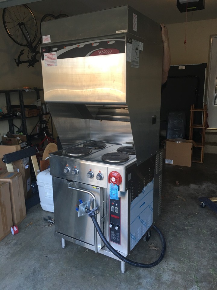 Wells WVO4HF Convection Oven 4 Hotplate Cooktop Universal Ventless Hood ...