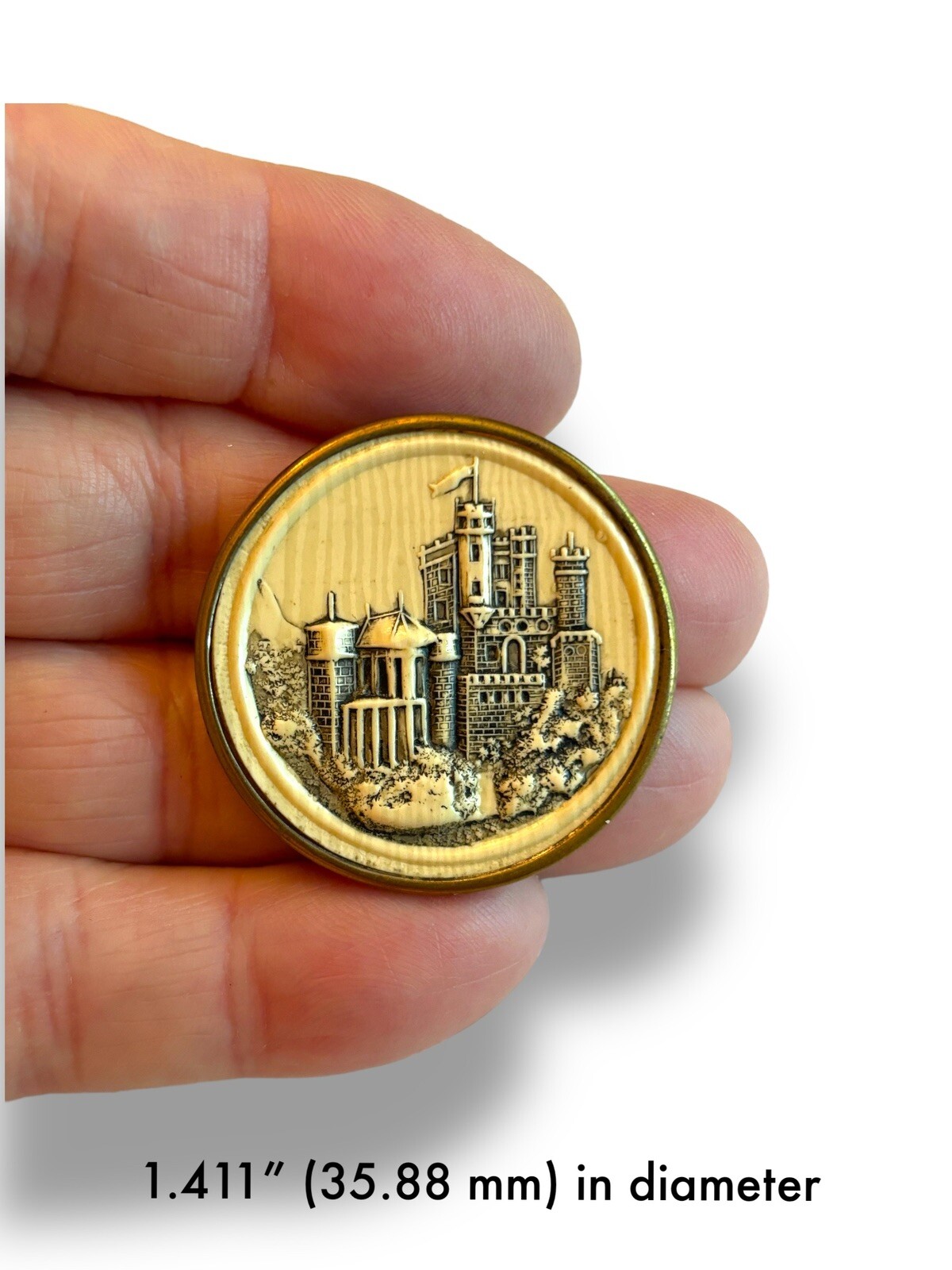 Rare Old Vintage Ivoroid Button Balmoral Castle | eBay