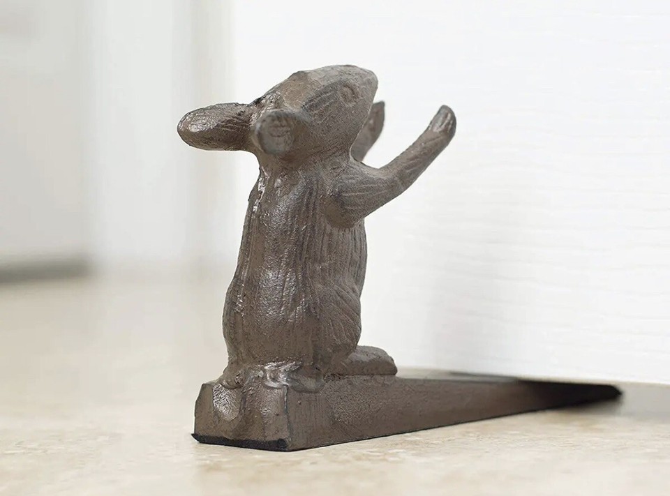 Cast Iron Mouse Door Stop Wedge by Comfify | Lovely Decorative Finish ...