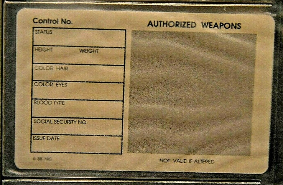 VINTAGE ANTI -TERRORIST PHOTO IDENTIFICATION CARD | eBay