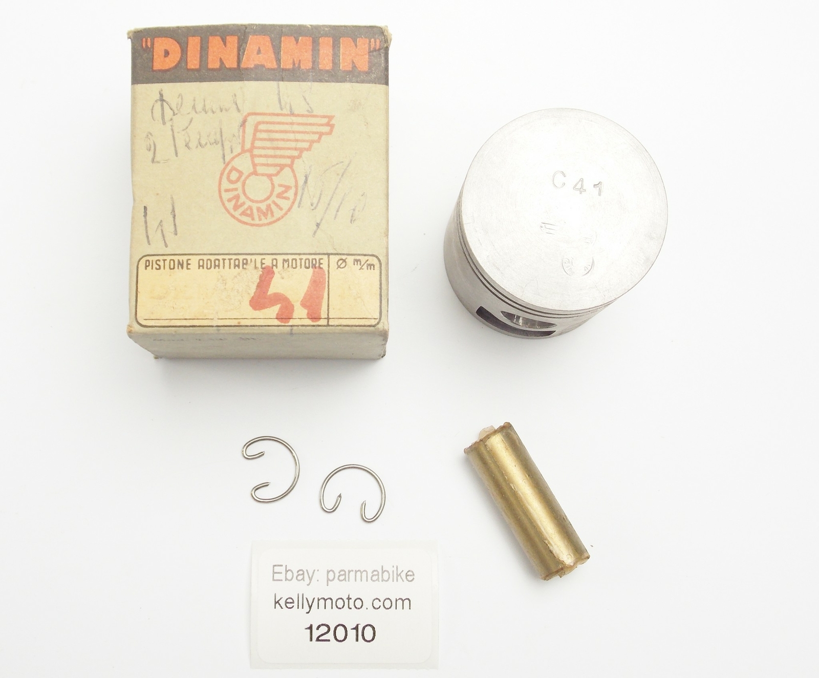 NOS DINAMIN PISTON + PIN + CLIPS D. 41 mm DEMM 48 cc 2-STROKE | eBay