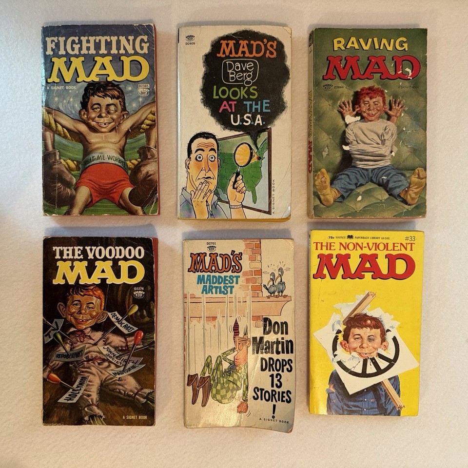 Vintage 1960s 70s Mad Magazine Mass Market Paperbacks [LOT OF 34 BOOKS ...
