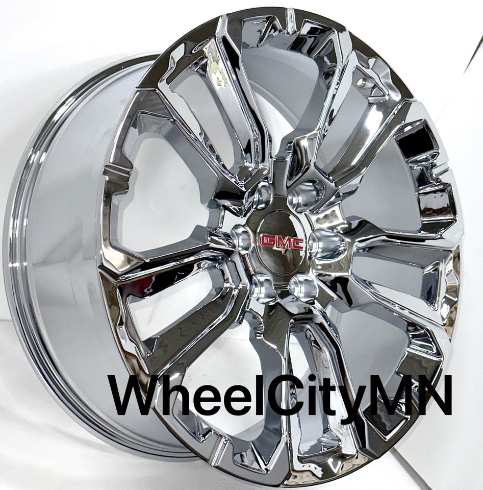 24” chrome OE 84582669 replica wheels fits 2023 GMC Sierra Yukon Denali ...