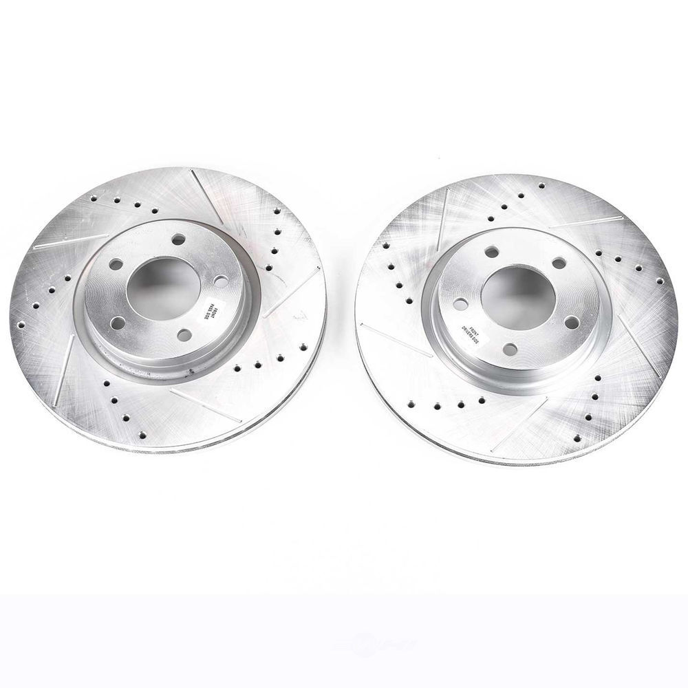 Disc Brake Rotor Set-Front Drilled, Slotted and Zinc Plated Brake Rotor ...