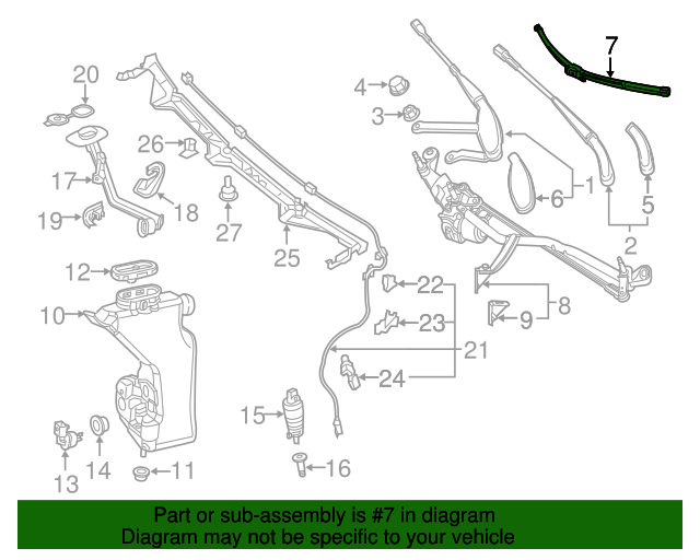 MERCEDES-BENZ OEM C & GLC AMG Front Window Wiper Blade Set A2058205700 ...