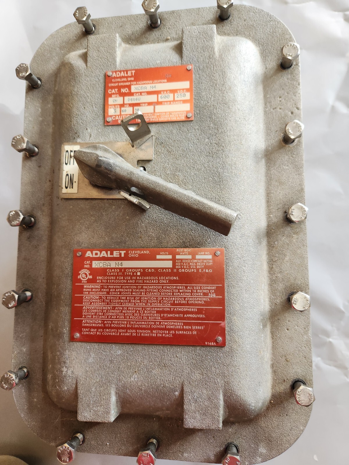 DS16U (XCBA-N4) ADALET 30 AMP NON FUSED DISCONNECT | eBay