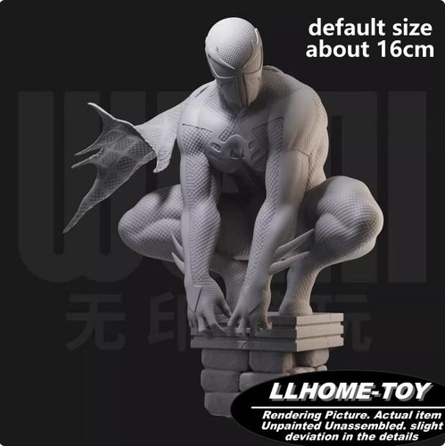 Anime Superhero Spider Man 2099 Squat Resin 3D Print GK Figure DIY ...