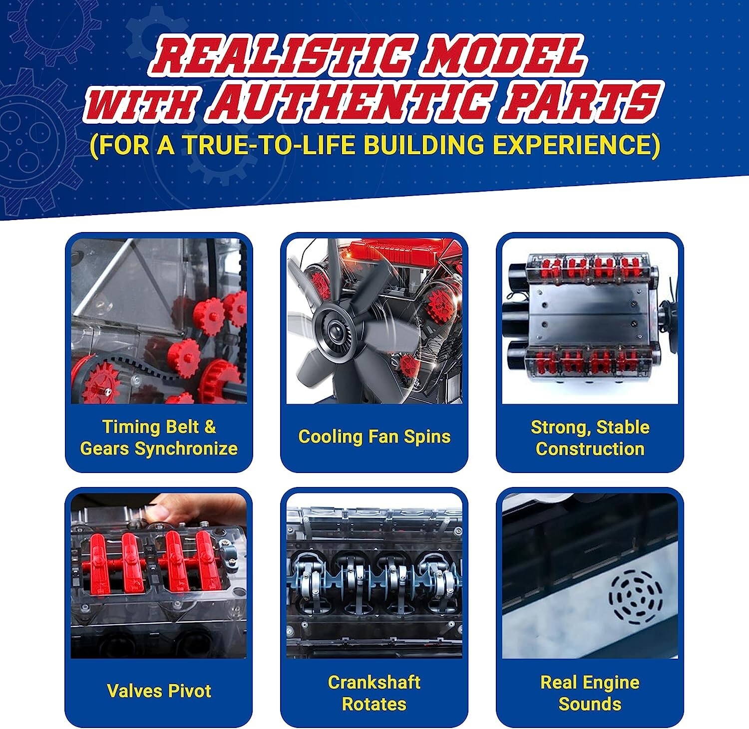 V8 Internal Combustion Ohc Engine Motor Working Model Haynes Kit Box ...