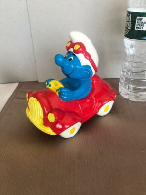 Vintage Ceramic Papa Smurf Driving Car Bank ~ Circa 1983 ~ | eBay