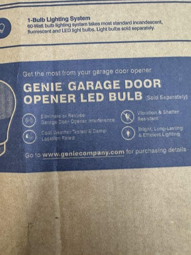 Genie 1/2 HP Durable Chain Drive Garage Door Opener 1035-VM Auto US ...