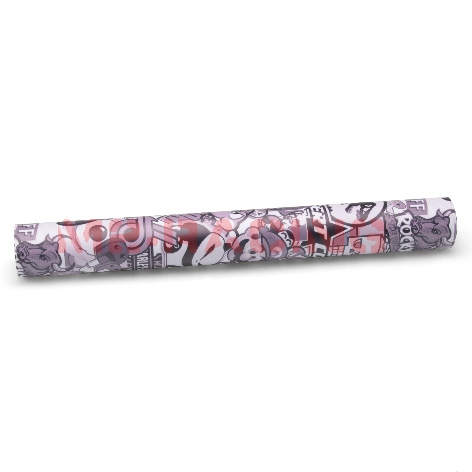 【Sticker Bomb】 Black White Vinyl Wrap Decal Film Graffiti Cartoon Sheet ...