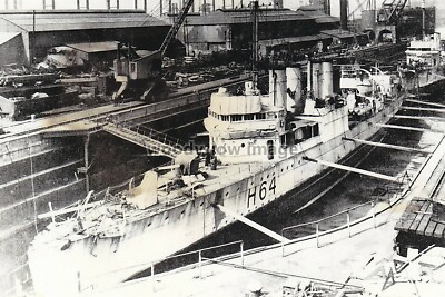 rs1045 - Royal Navy Warship - HMS Beverley H64 in Drydock - photo 6x4 ...