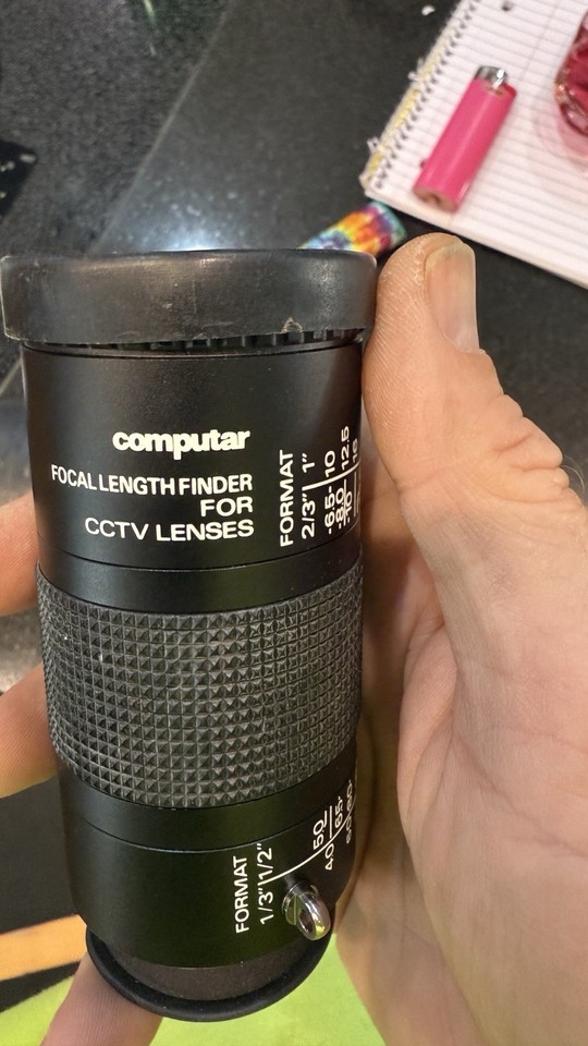 Computar Focal length Finder for CCTV Lenses w/ Case | eBay