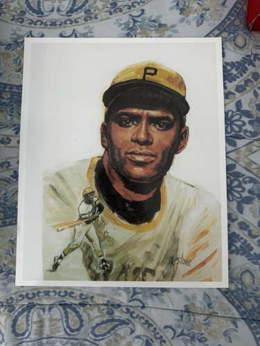 Roberto Clemente Pittsburgh Pirates 8x10 Color SKETCH PRINT | eBay