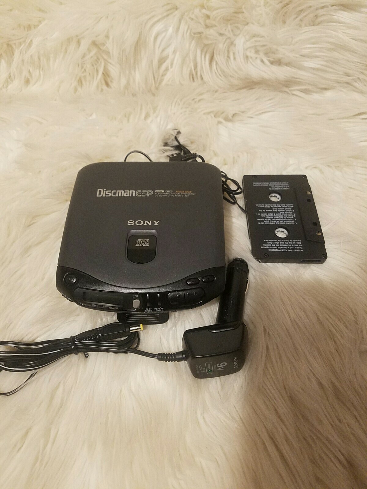 Sony Discman ESP Portable CD Player antishock damper car kit D-232 ...