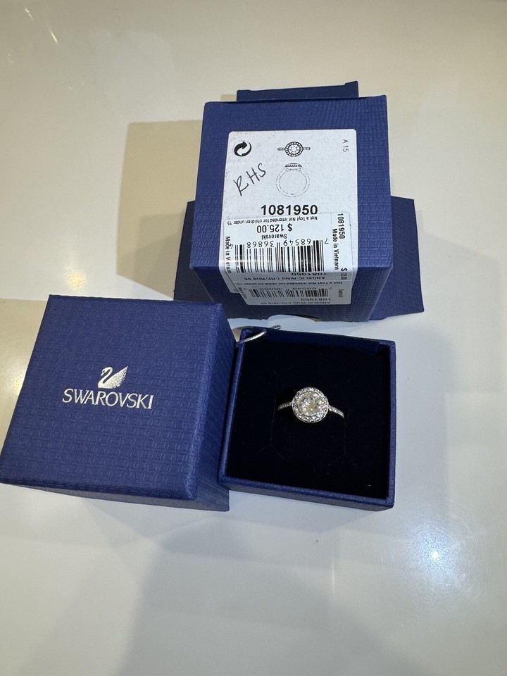 Swarovski crystal angelic ring size 55/7.25 new | eBay