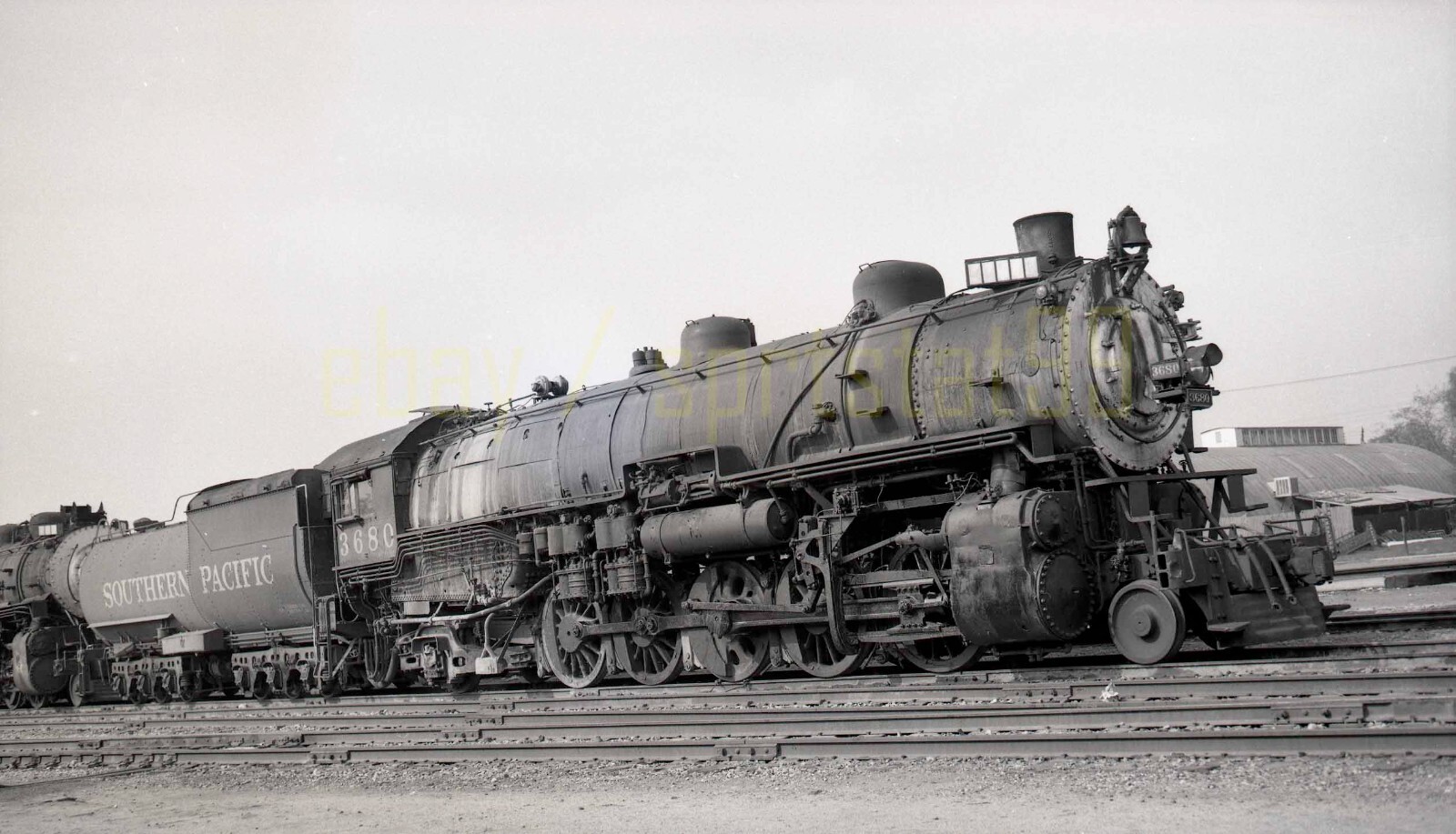 SP Southern Pacific 2-10-2 Steam Locomotive #3680 - Vintage Railroad ...