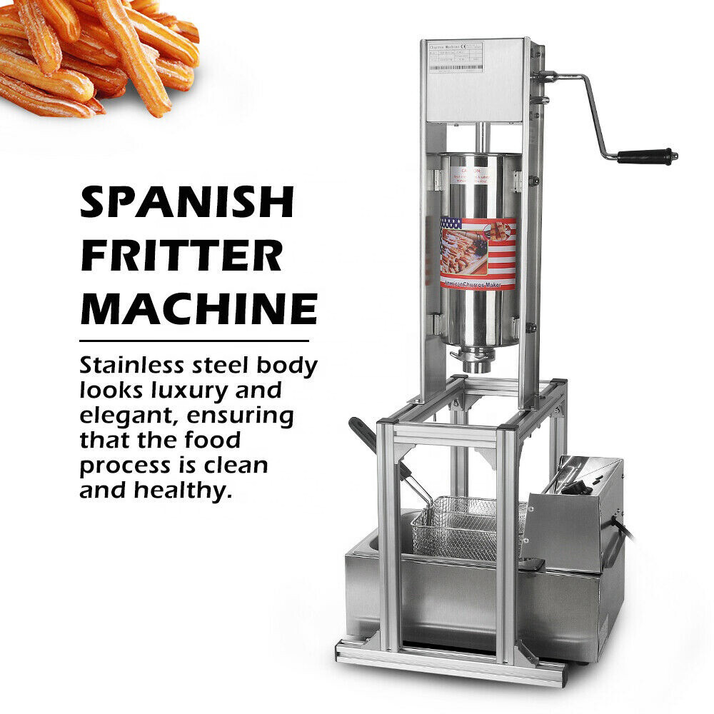 Manual Vertical 5L Spanish Churrera Churros Machine Maker 6L Fryer Cook ...