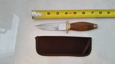 BOOT KNIFE Dagger Stainless Steel PAKISTAN Fixed Blade & Sheath | eBay