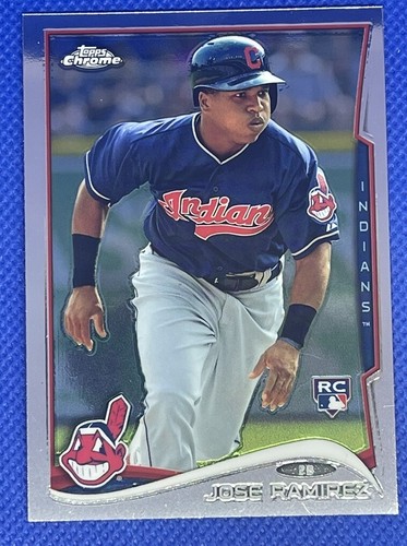 2014 Topps Chrome Baseball #45 Jose Ramirez Rookie Card RC Cleveland ...