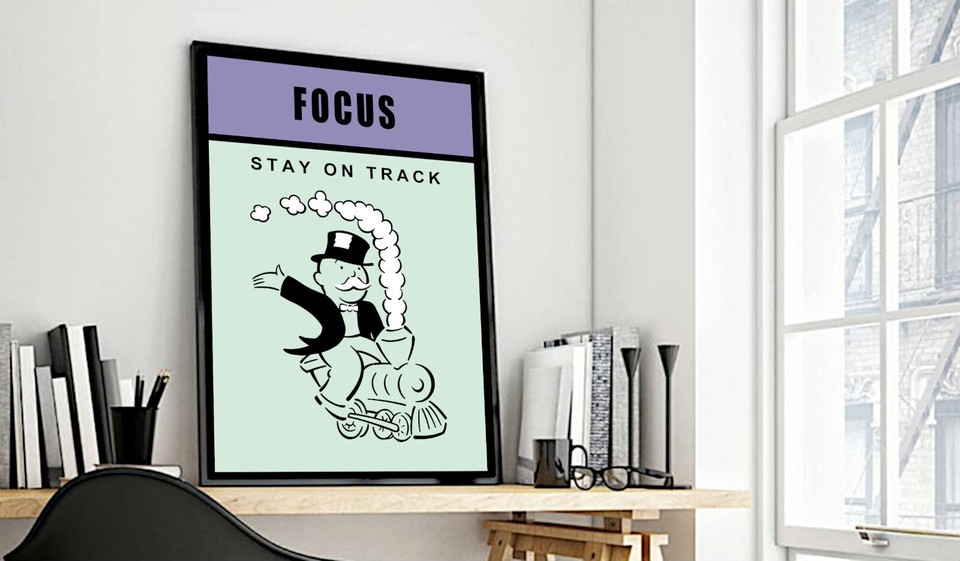 FOCUS Monopoly Quote Success Quote Work Art Decor Motivation POSTER ...