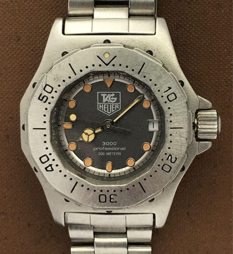 Rare TAG Heuer 3000 Professional 200 Meter Used Watch | eBay