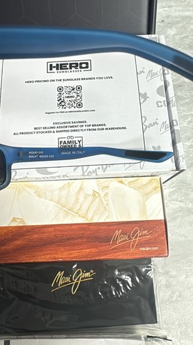Maui Jim B840-03S KAIWI CHANNEL Blue Black Stripe Blu Mirror Lens ...