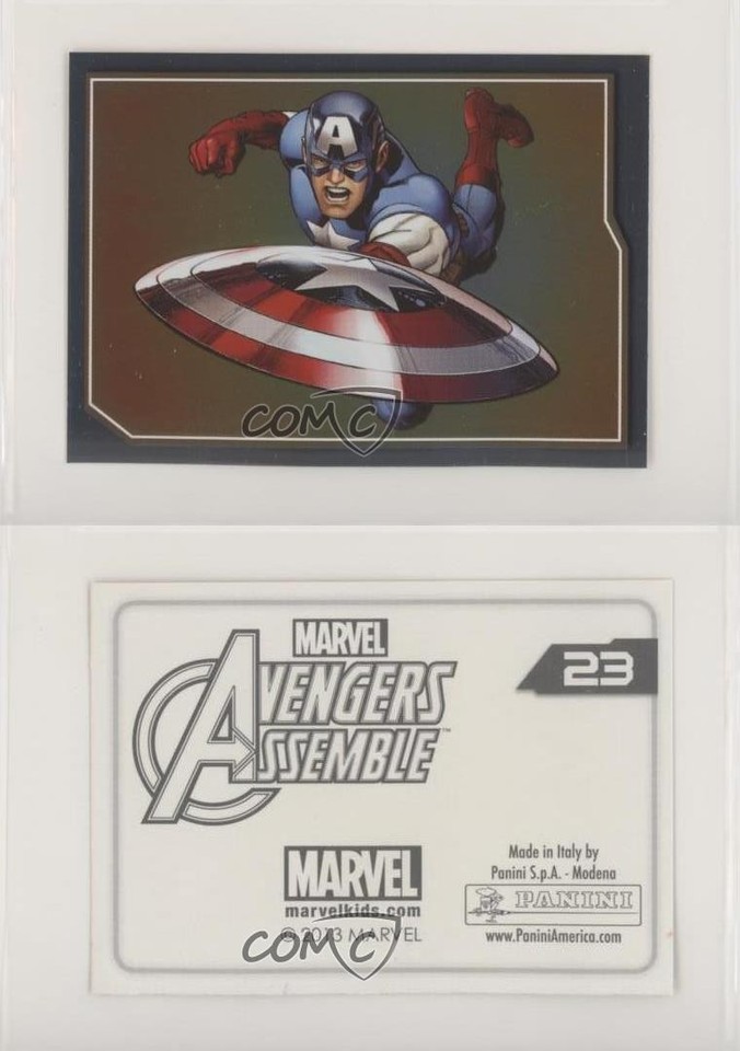 2013 Panini Marvel Avengers Assemble Album Stickers Captain America #23 ...