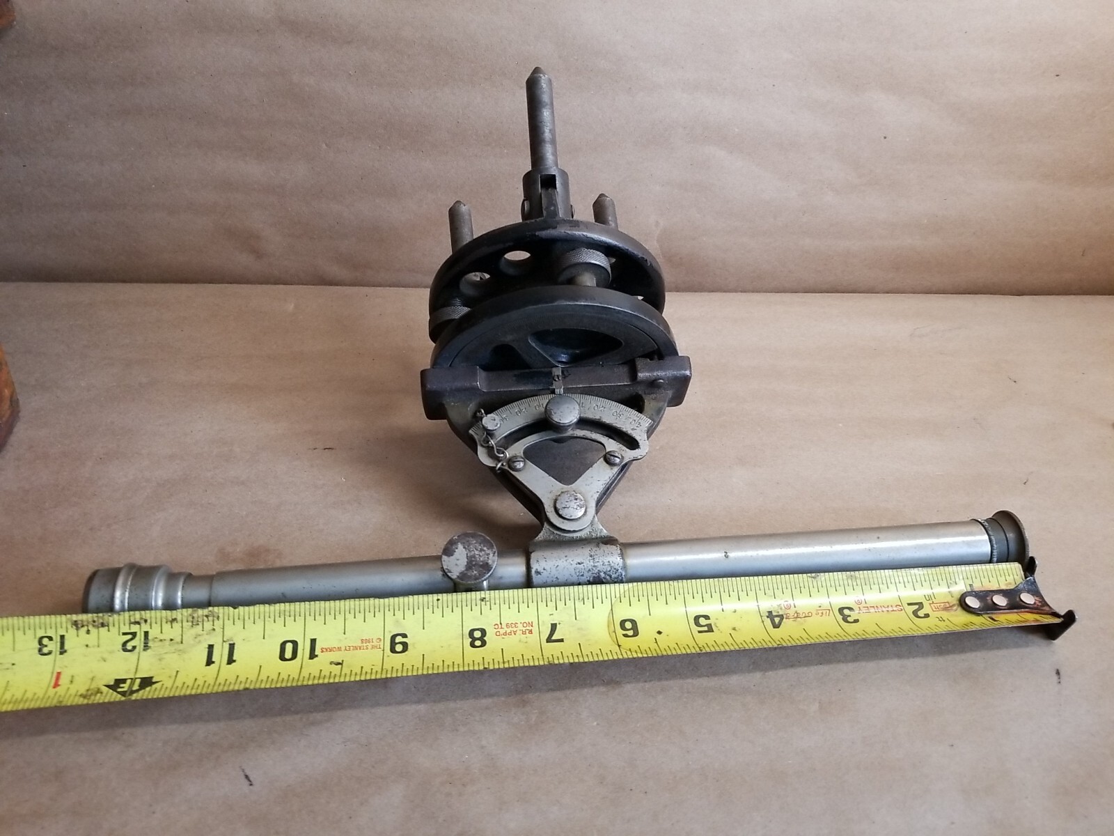 Vtg Starrett Surveyor's Transit Sight Level Scope Tool w/Wood Box Farm ...