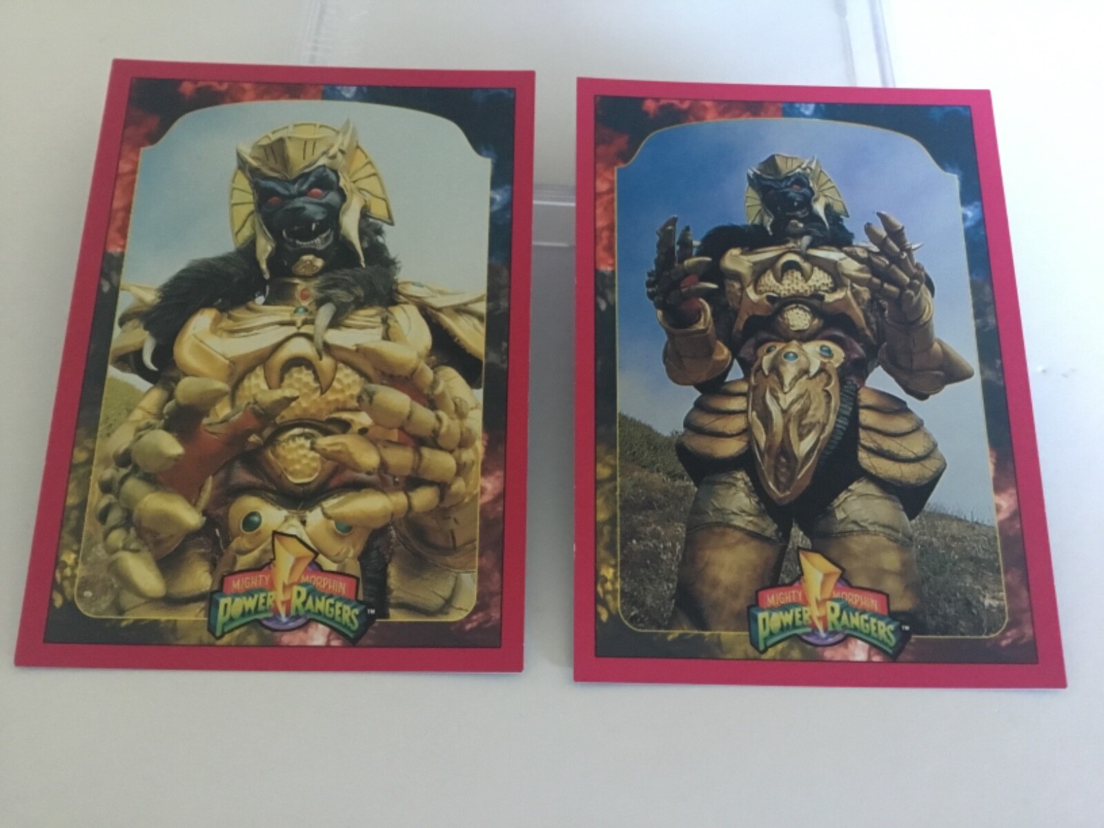 1994 Cards Mighty Morphin Power Rangers Series 2 Goldar & Giant Goldar ...