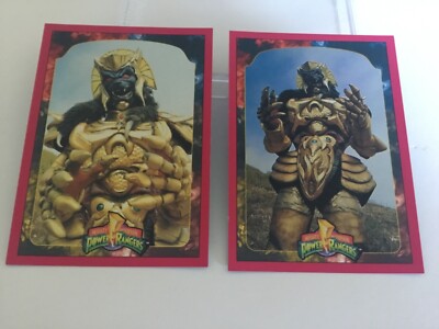 1994 Cards Mighty Morphin Power Rangers Series 2 Goldar & Giant Goldar ...