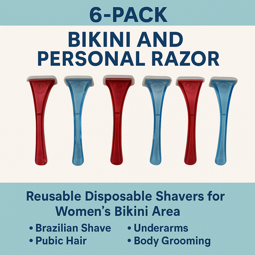 6 Pack Bikini Razor Trimmer for The Perfect Brazilian Shave Smooth ...