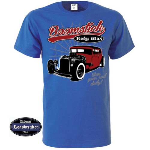T Shirt Blue US Car V8 Old School Hot Rod&automotiv Model Boomstick | eBay