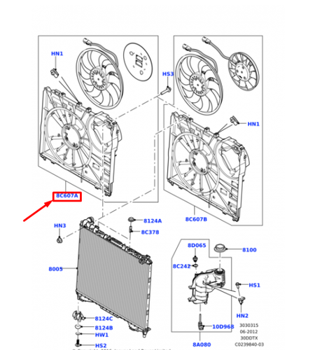 LAND ROVER RANGE ROVER IV L405 Radiator Motor And Fan LR072553 NEW ...