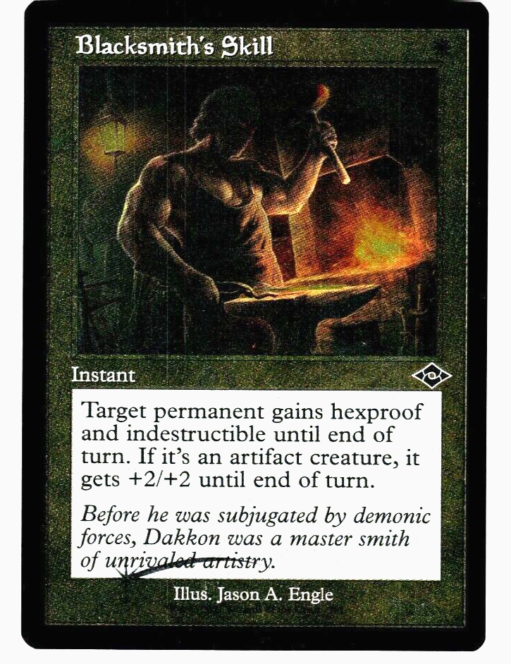 MTG Modern Horizons 2 Blacksmith's Skill (Retro Frame) Foil MH2 381/303 ...
