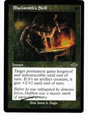 MTG Modern Horizons 2 Blacksmith's Skill (Retro Frame) Foil MH2 381/303 ...